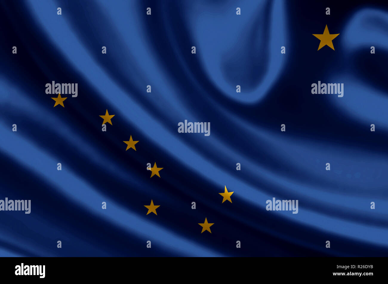 Alaska waving and closeup flag illustration. Perfect for background or ...