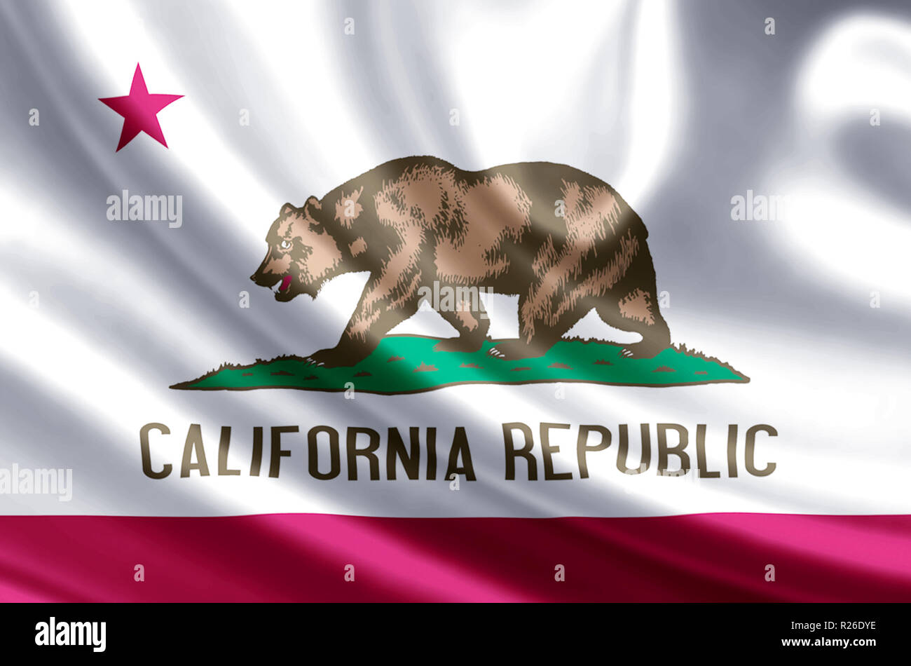 California waving and closeup flag illustration. Perfect for background ...