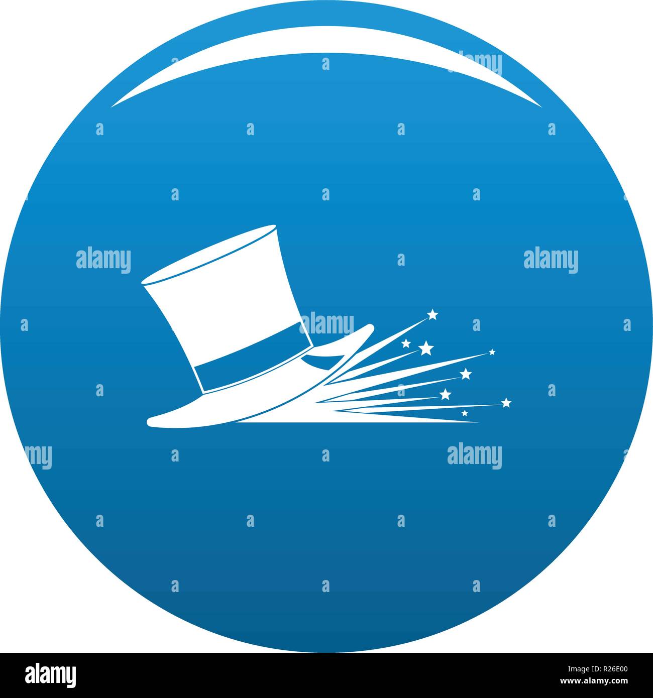 Magic hat icon vector blue circle isolated on white background Stock ...