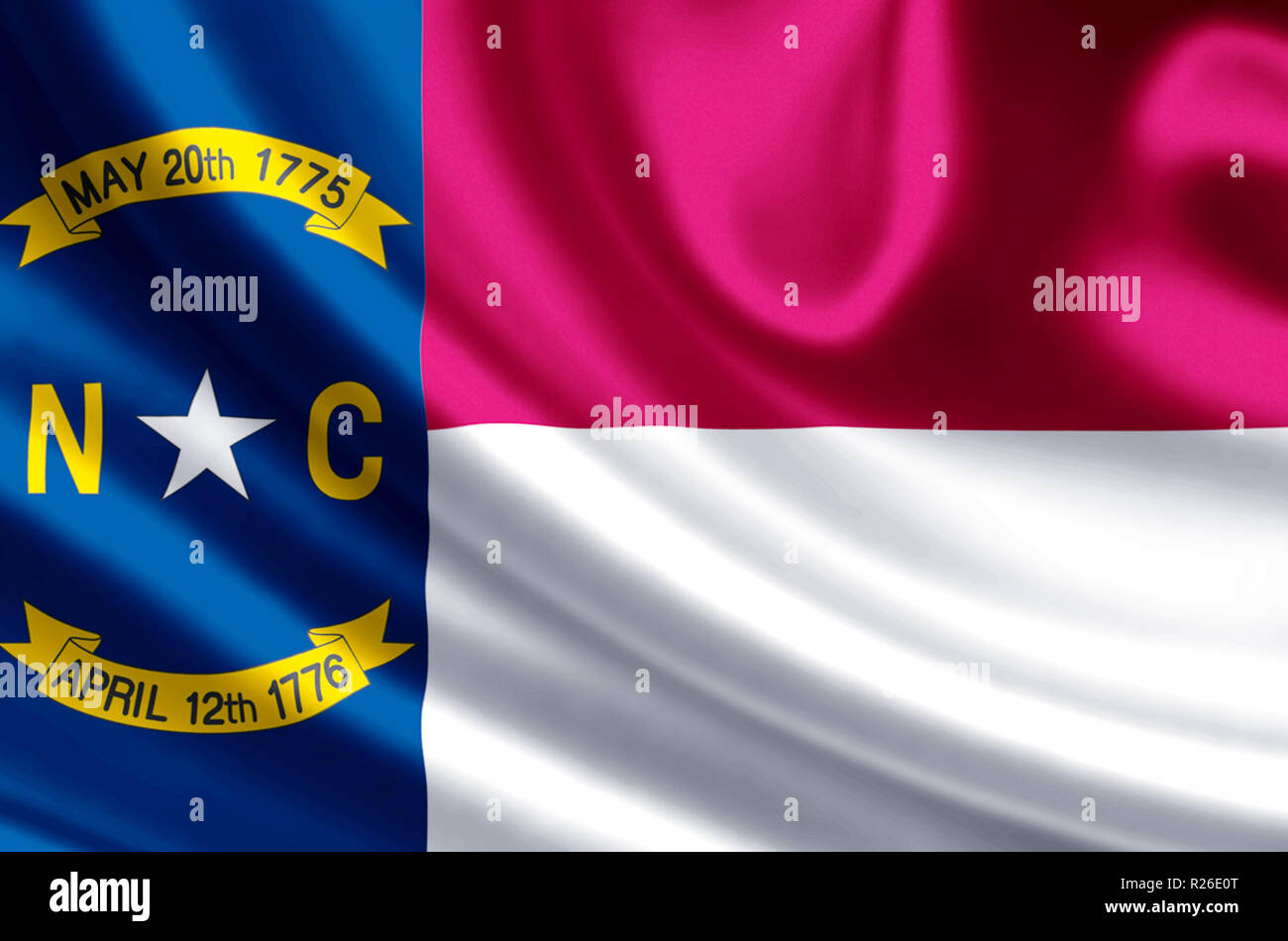 North Carolina waving and closeup flag illustration. Perfect for ...