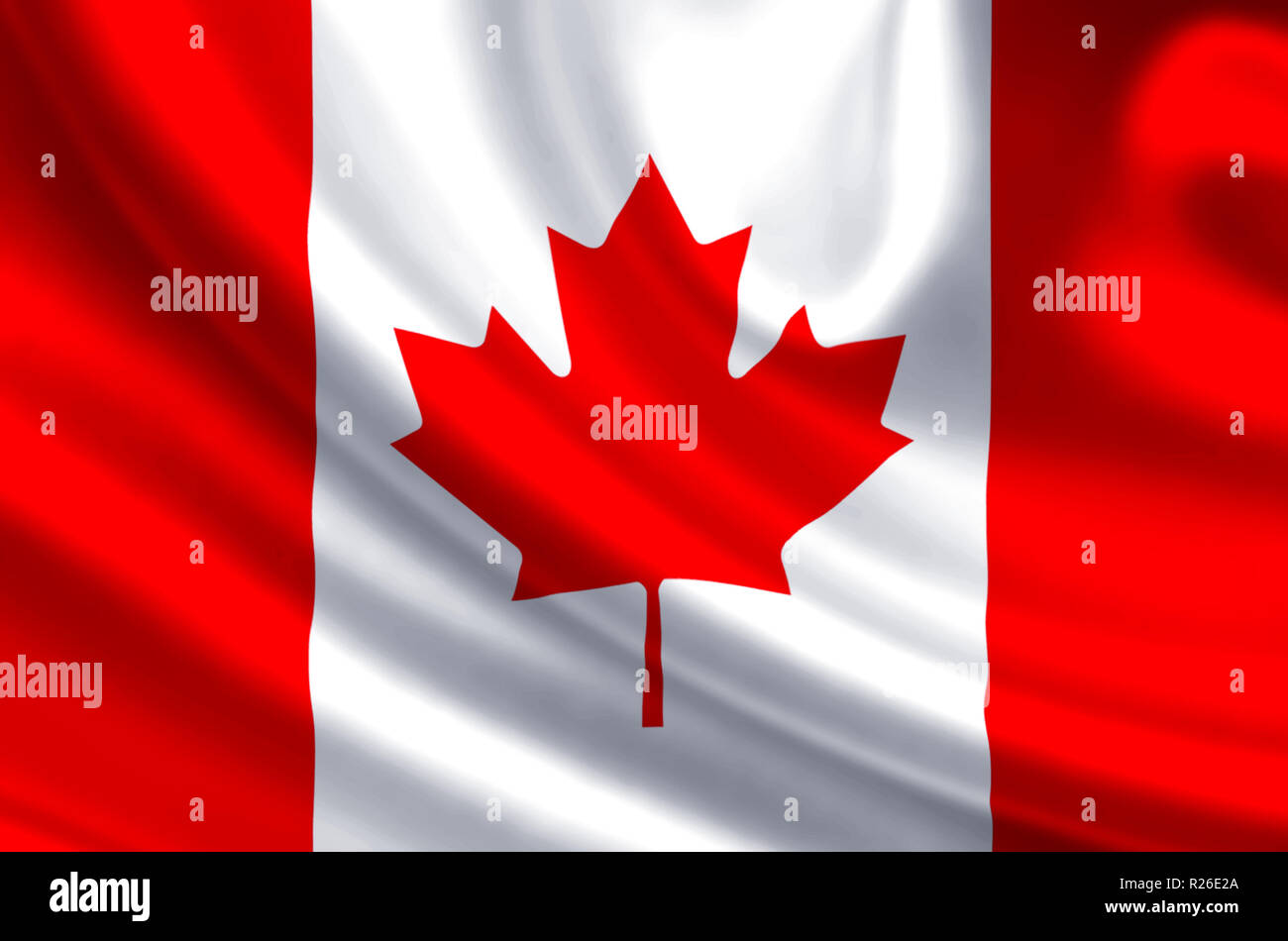Canada waving and closeup flag illustration. Perfect for background or ...