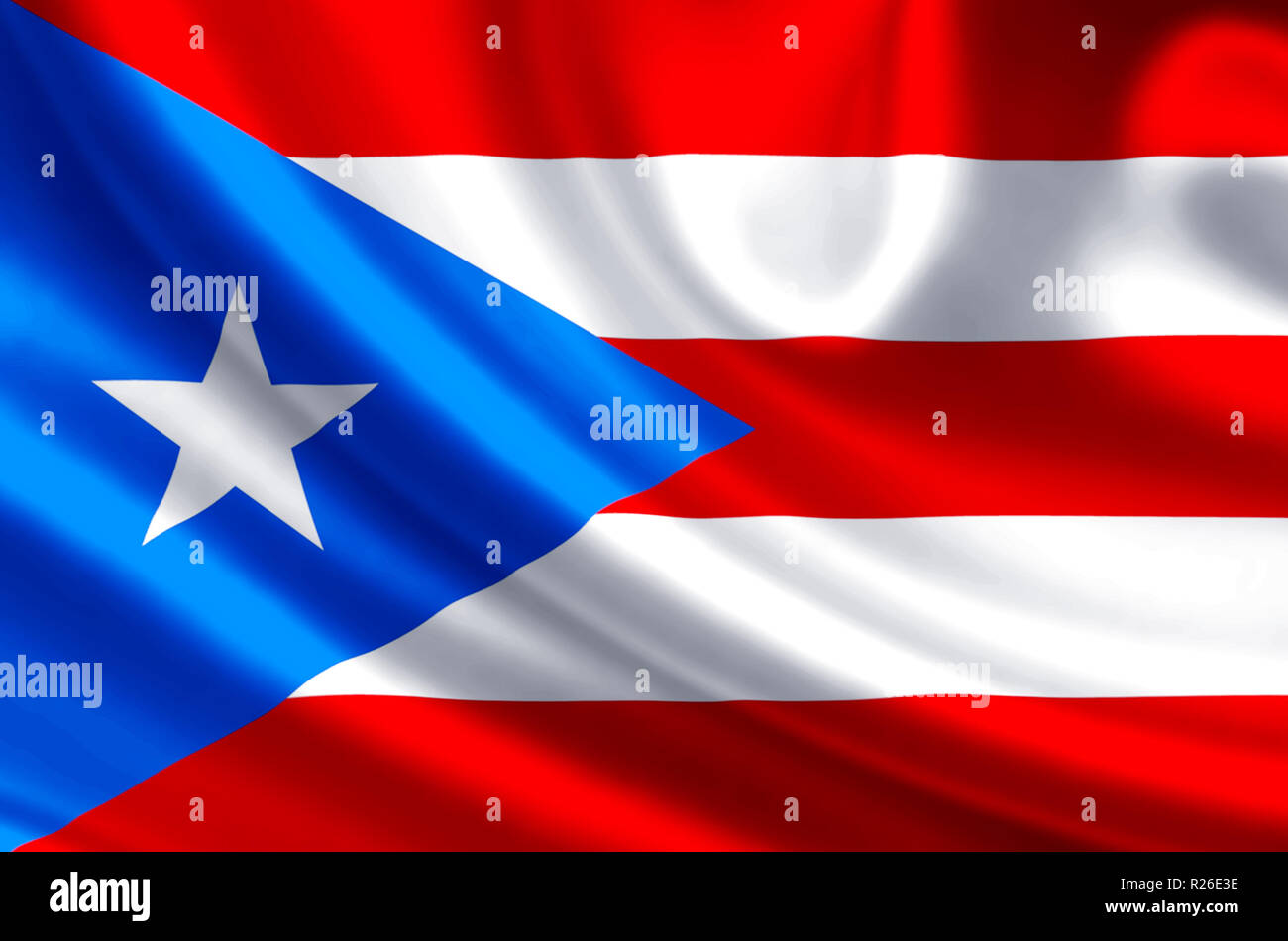 Puerto rico waving and closeup flag illustration. Perfect for ...