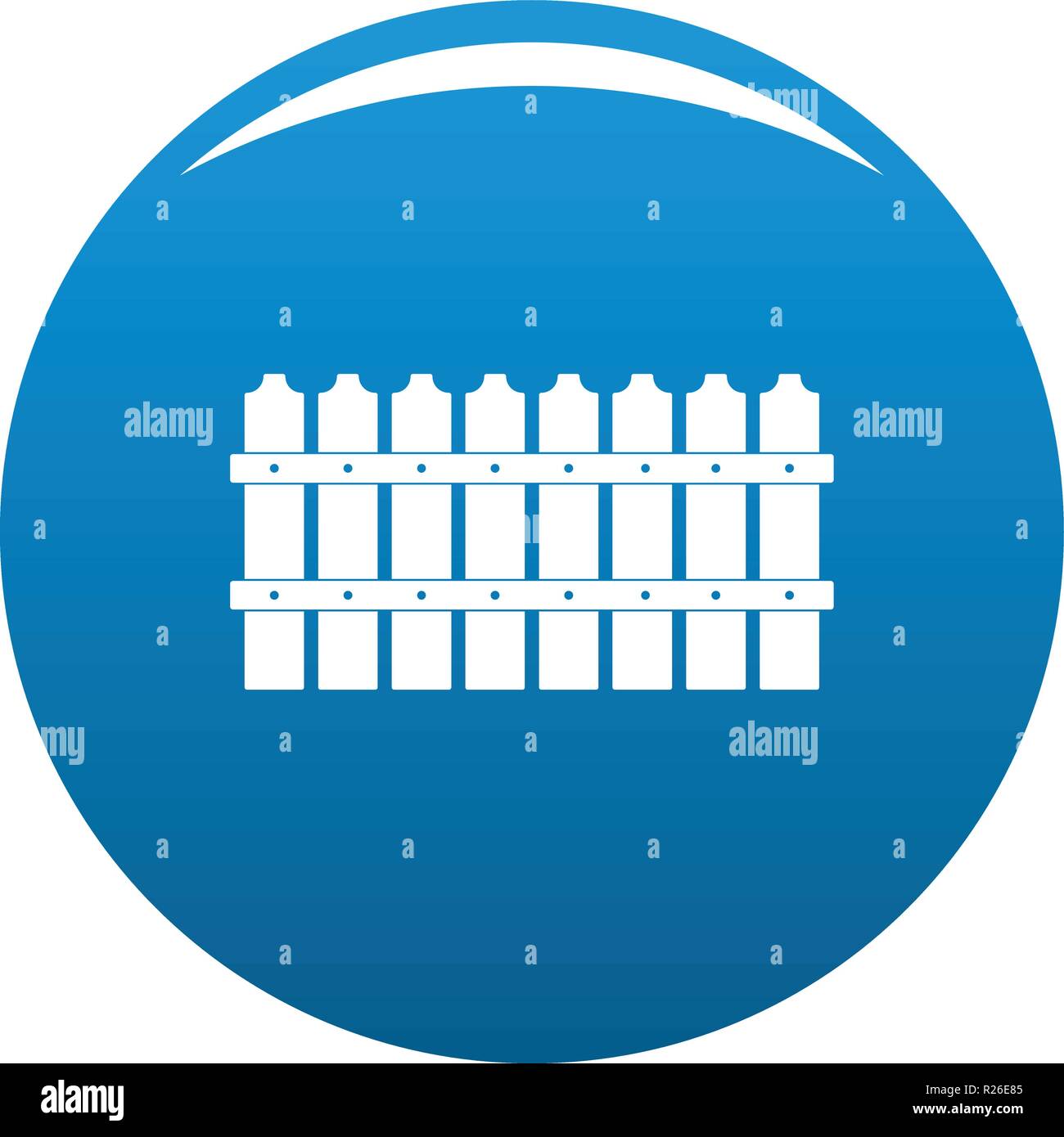 Low fence icon vector blue circle isolated on white background Stock ...