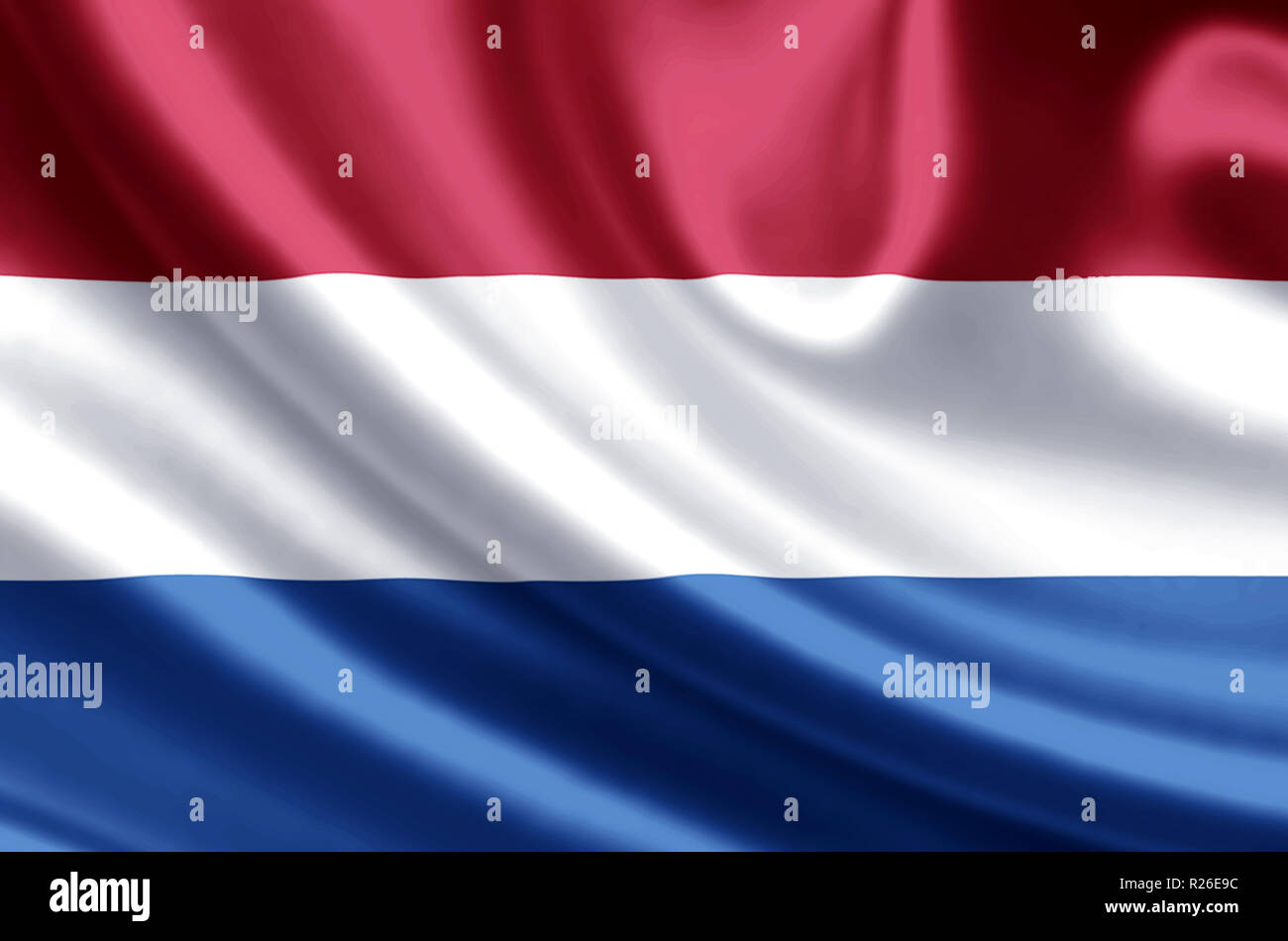 The Netherlands waving and closeup flag illustration. Perfect for ...