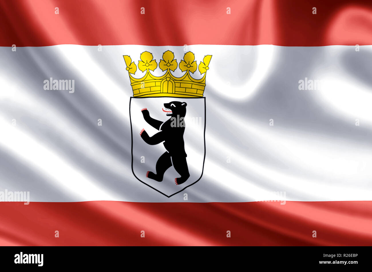 Berlin waving and closeup flag illustration. Perfect for background or ...