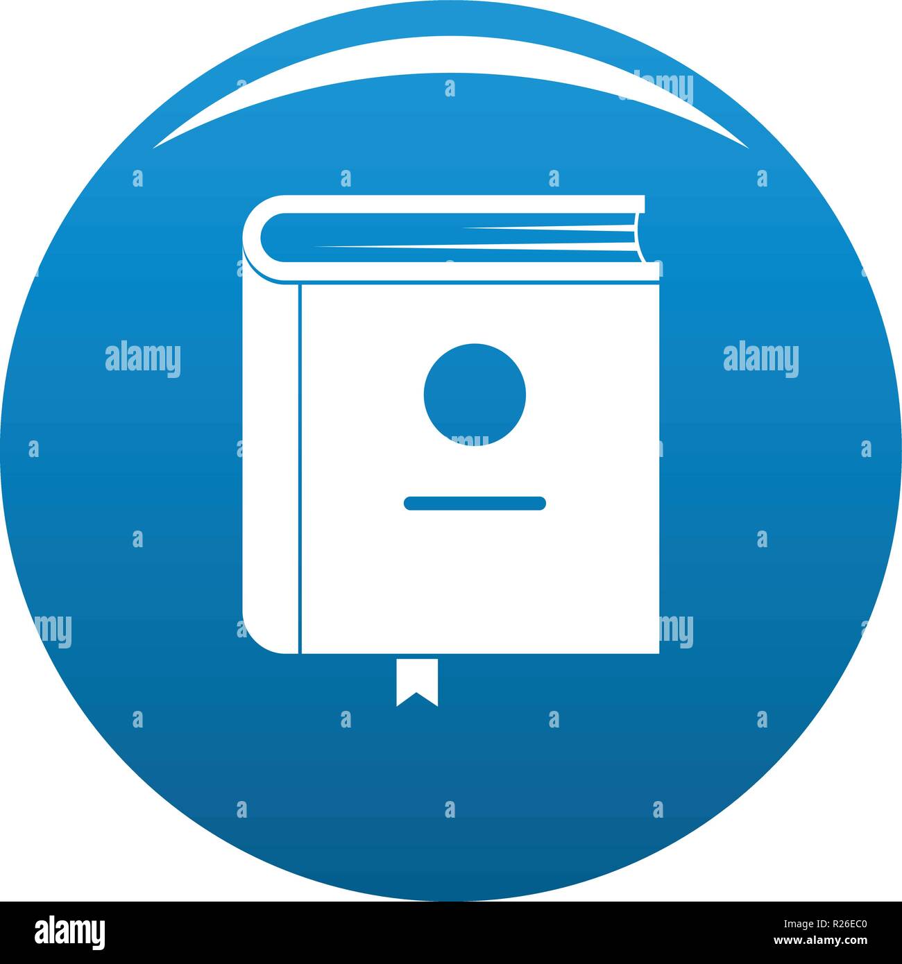 Book encyclopedia icon vector blue circle isolated on white background ...