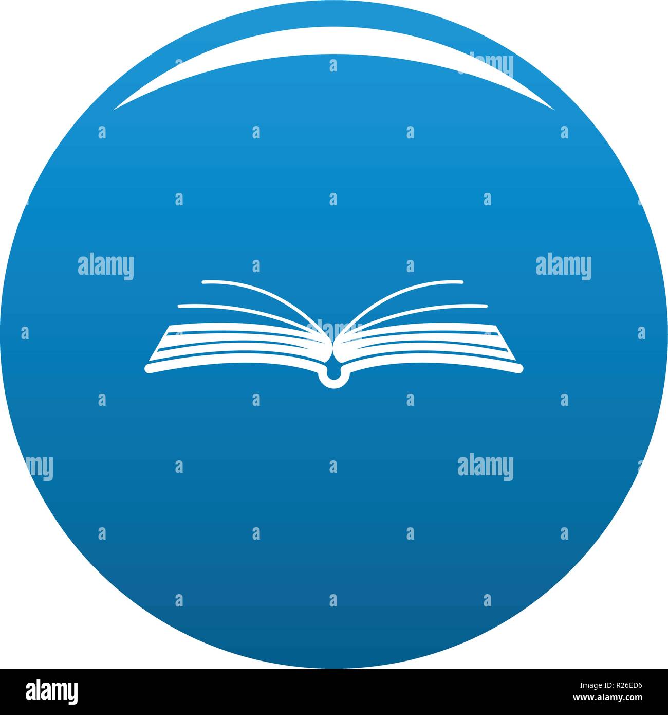 Book literature icon vector blue circle isolated on white background ...