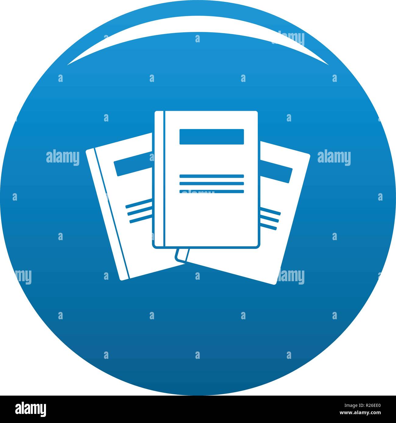 Book professor icon vector blue circle isolated on white background ...