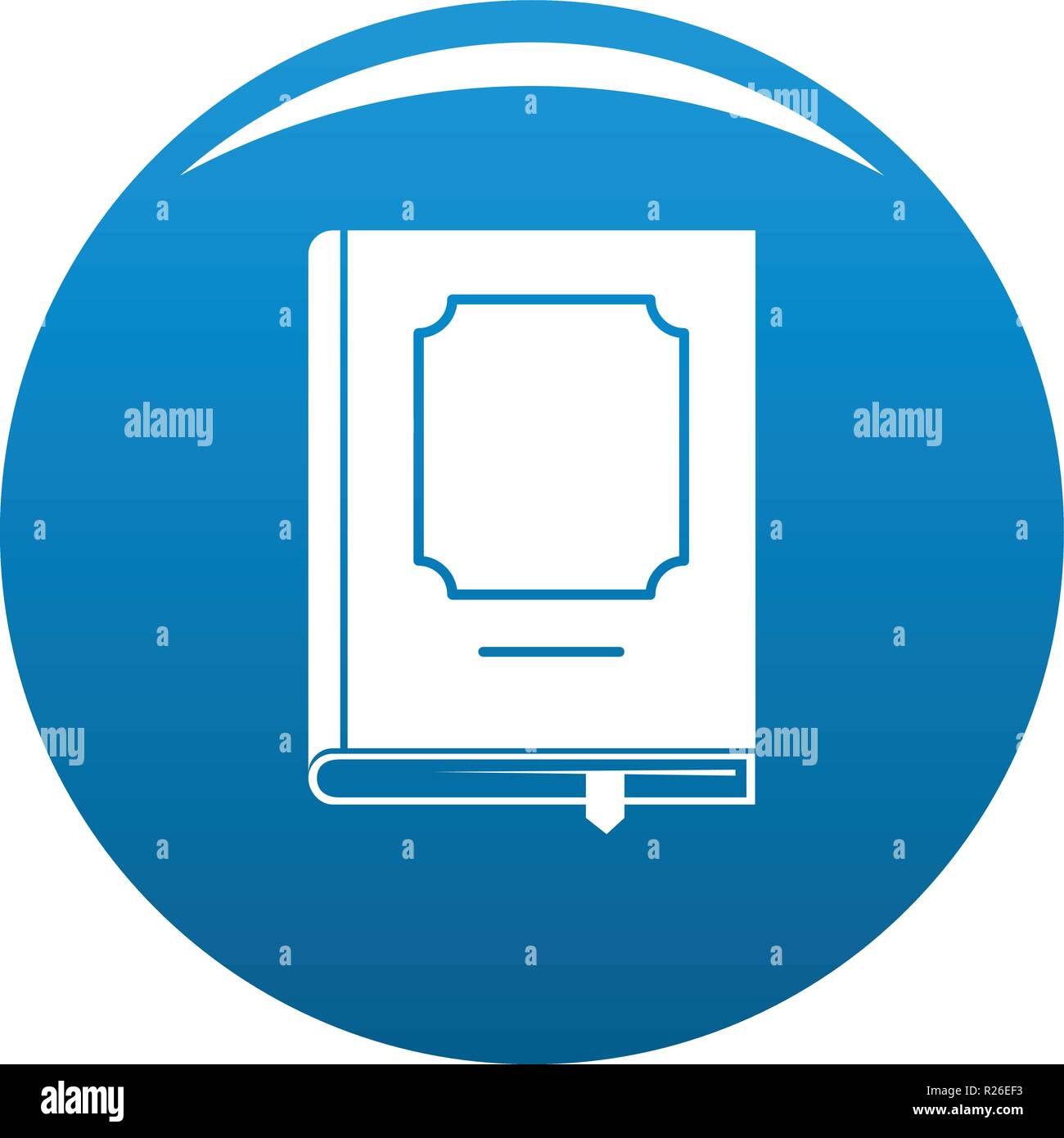 Book design icon vector blue circle isolated on white background Stock ...