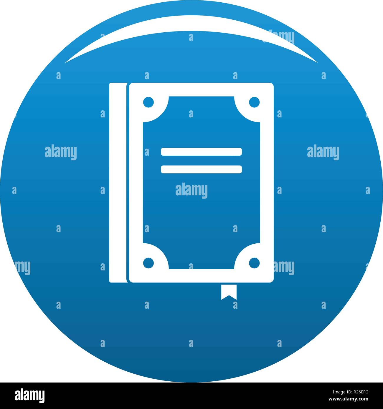 Book publication icon vector blue circle isolated on white background ...