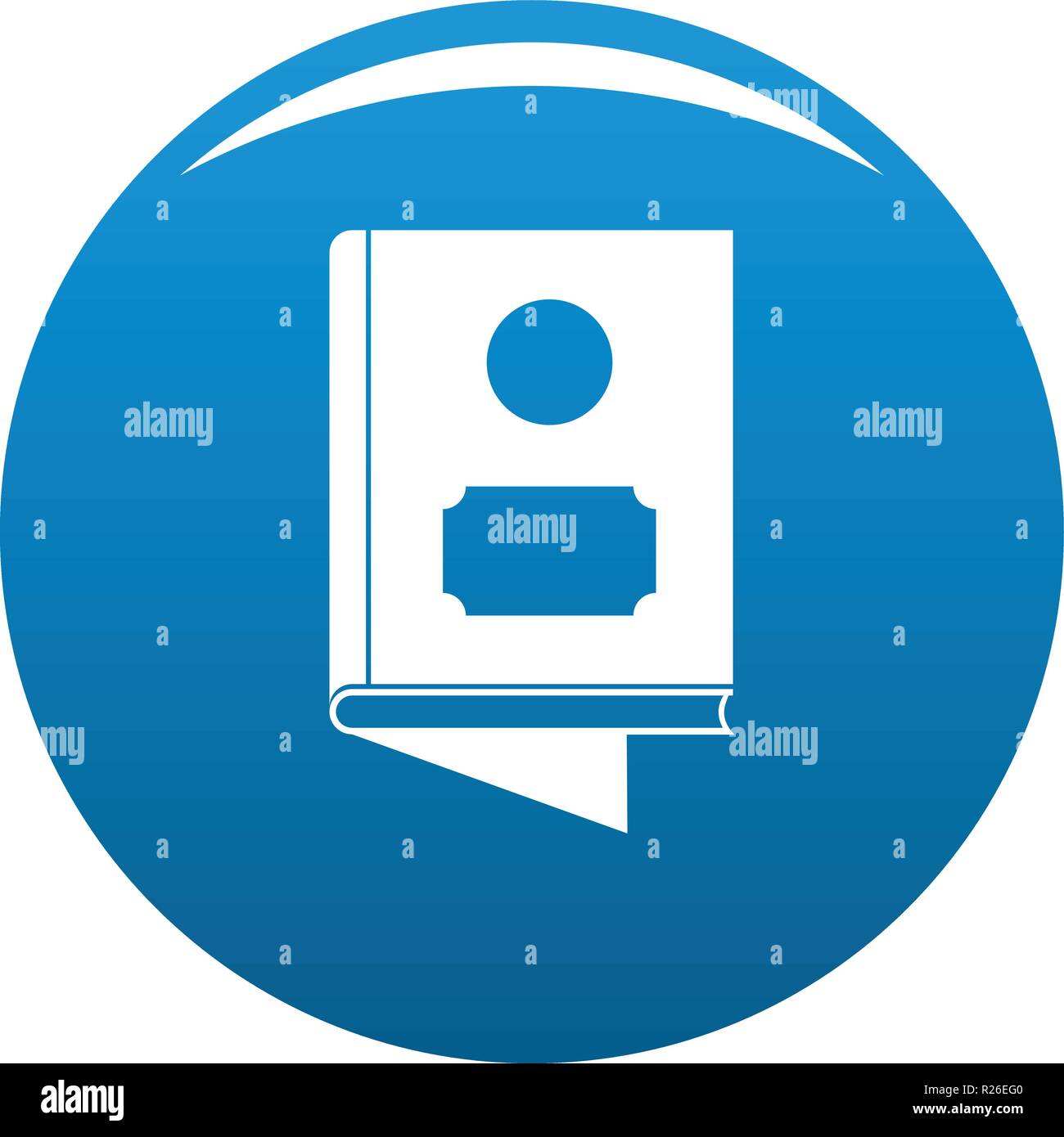 Book icon vector blue circle isolated on white background Stock Vector ...