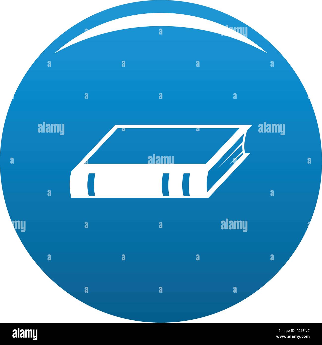 Book biology icon vector blue circle isolated on white background Stock ...