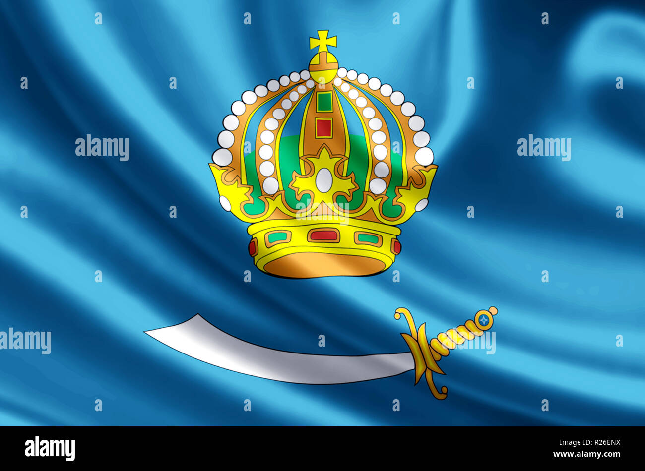Astrakhan waving and closeup flag illustration. Perfect for background ...
