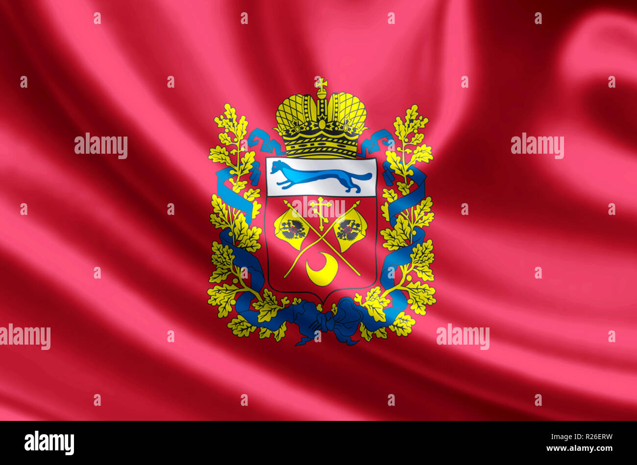 Orenburg waving and closeup flag illustration. Perfect for background ...