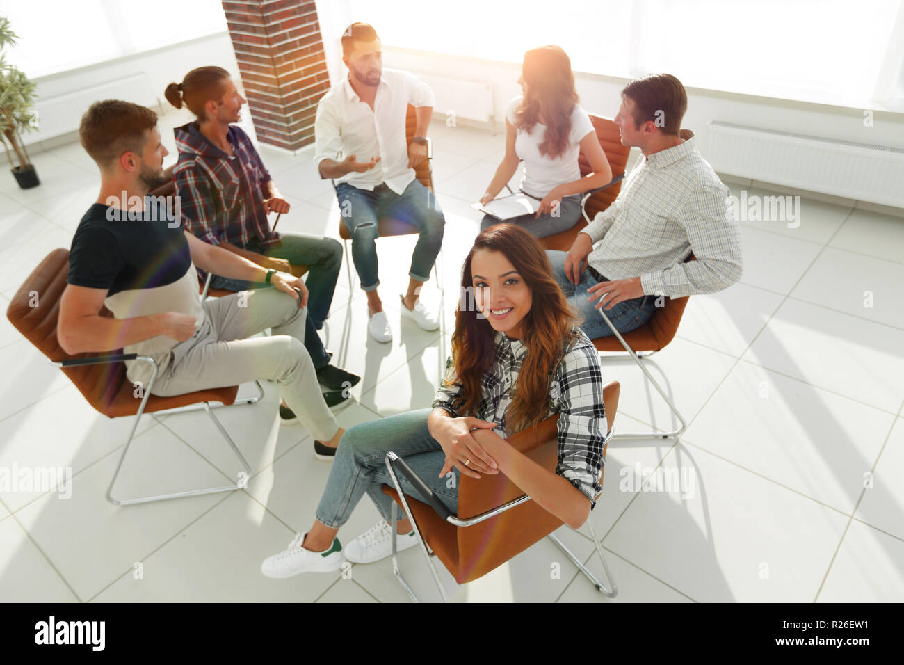 group of young talented employees Stock Photo - Alamy