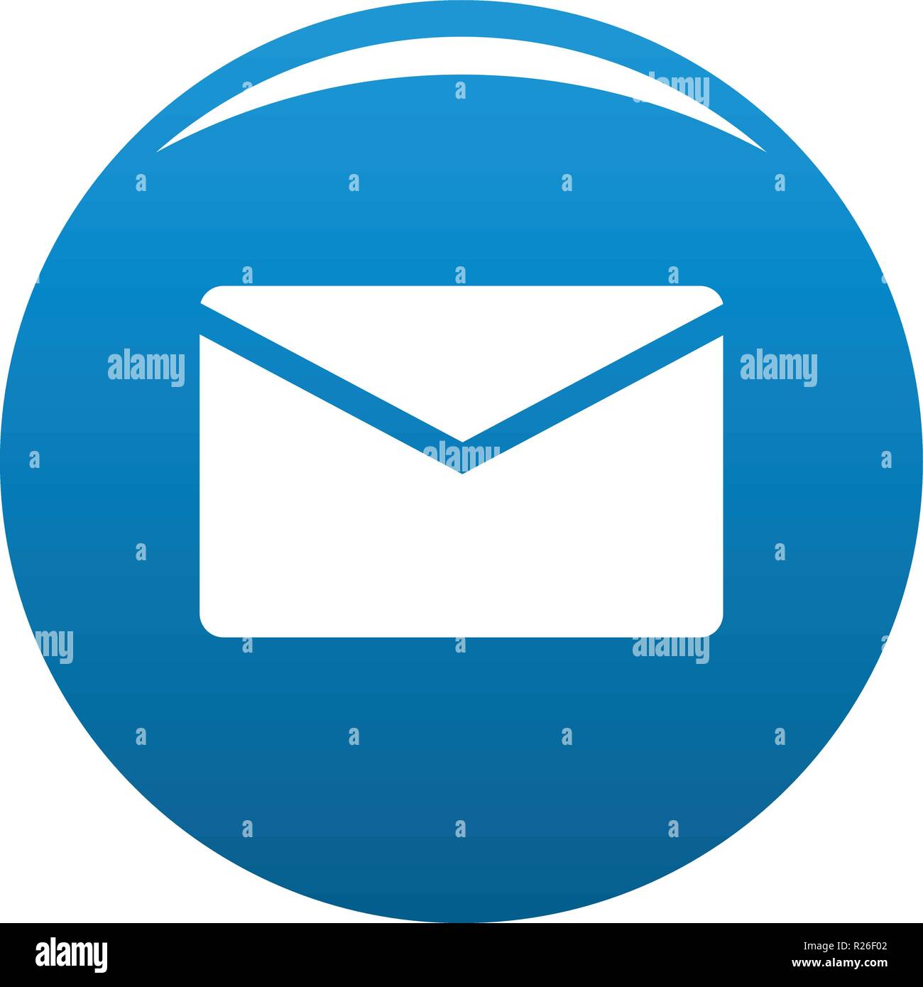 Mail icon vector blue circle isolated on white background Stock Vector ...