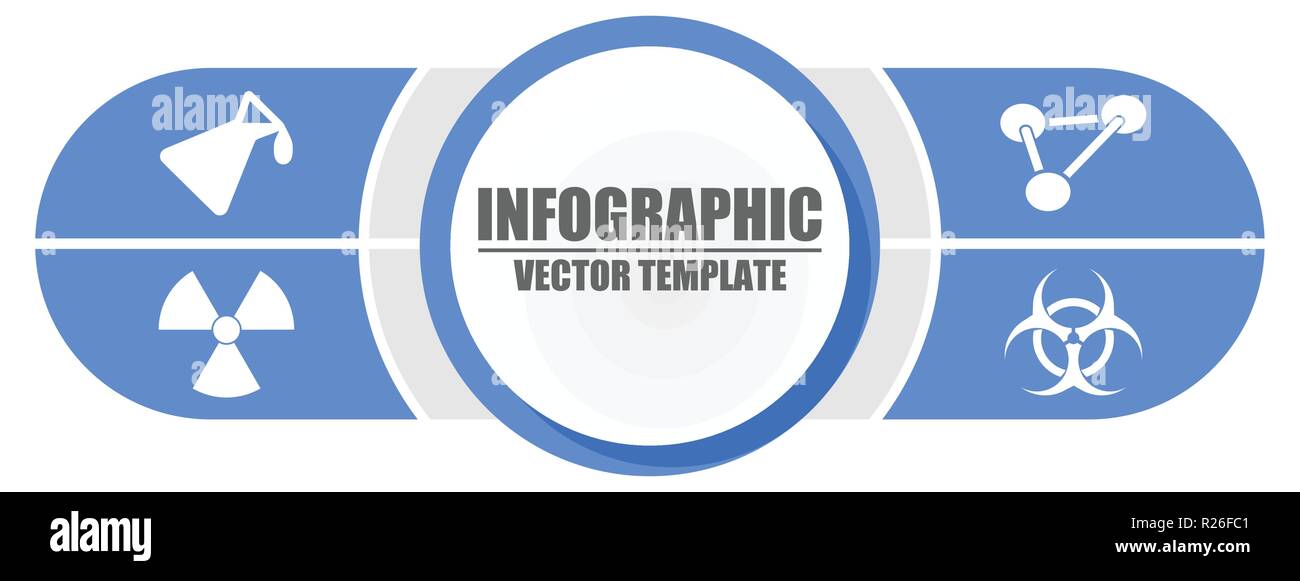 Infographic science presentation vector pointer template with 4 options ...