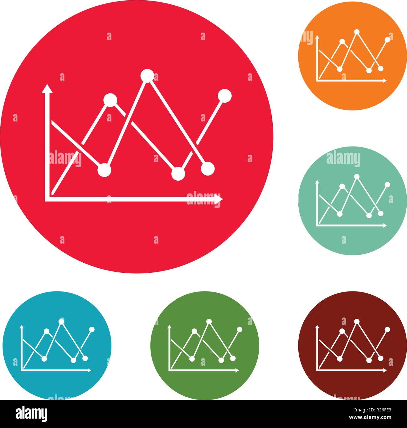 Line diagram icons circle set vector isolated on white background Stock Vector Image & Art - Alamy