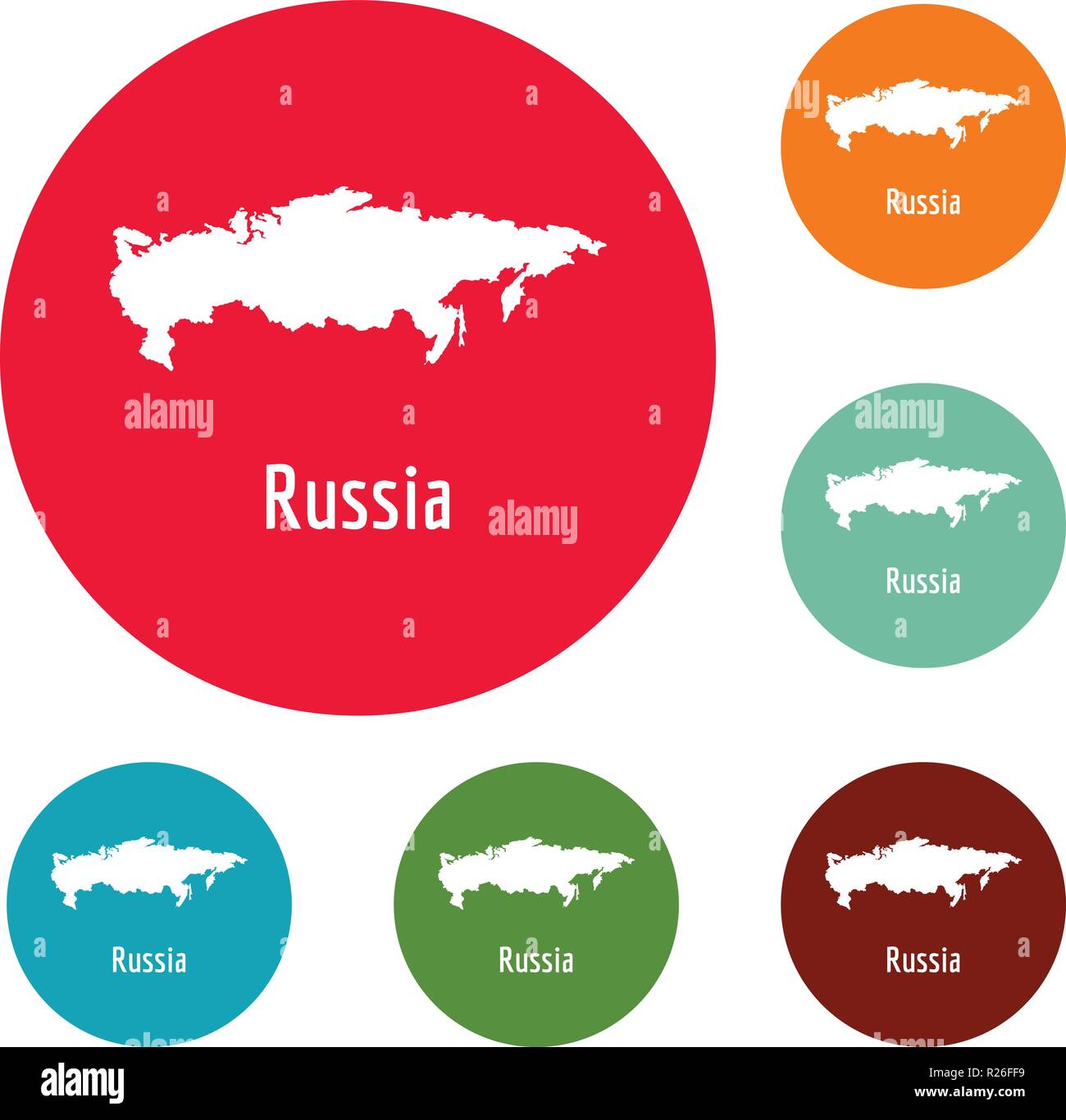 Russia map in black. Simple illustration of Russia map vector isolated ...