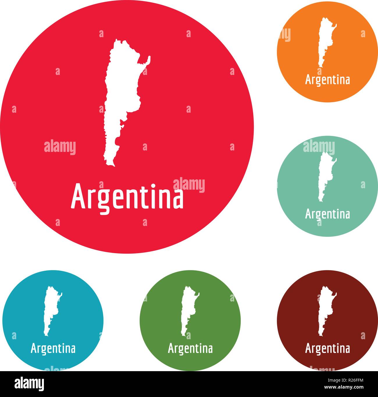 Argentina map in black. Simple illustration of Argentina map vector ...