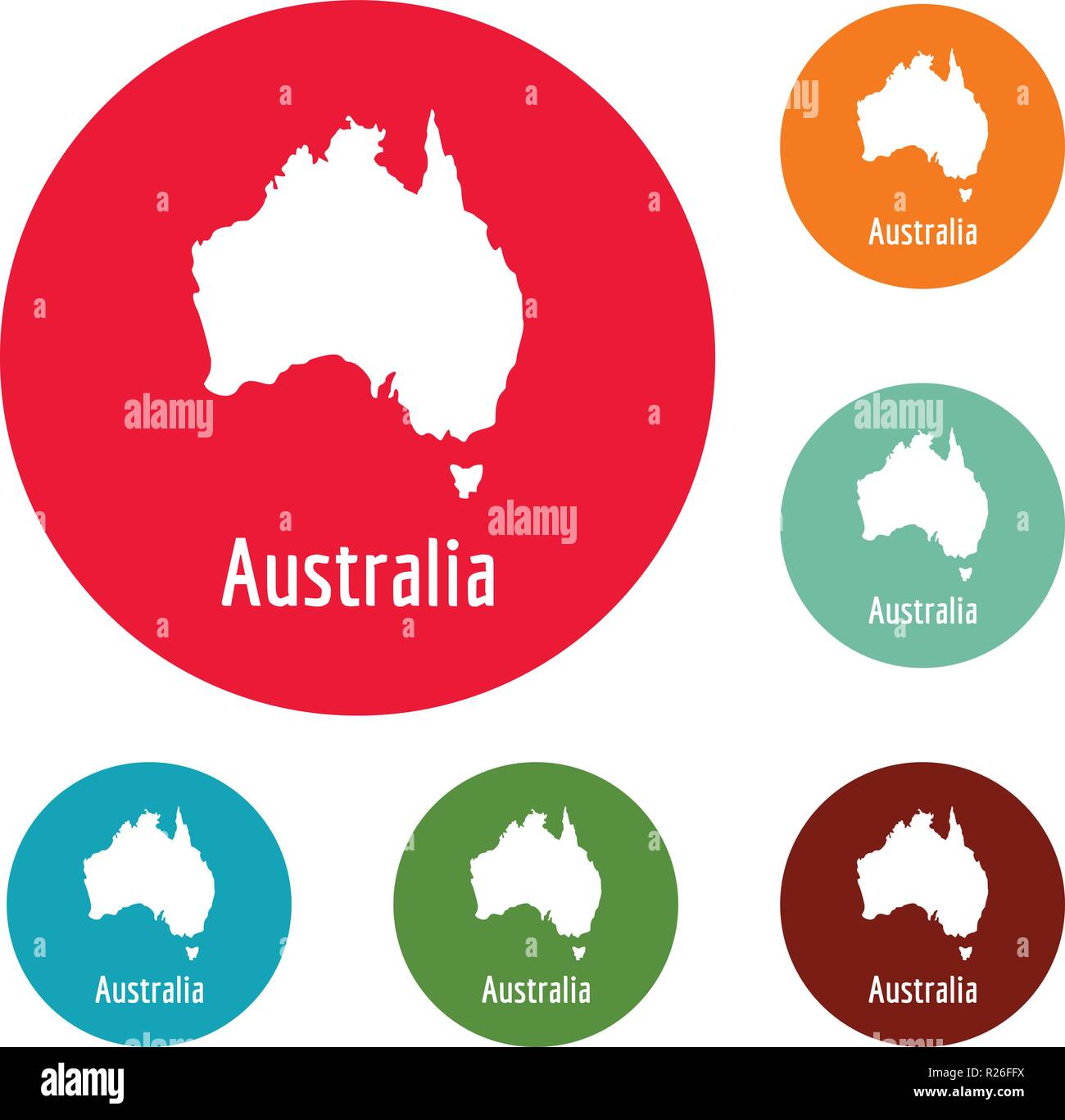 Australia map in black. Simple illustration of Australia map vector ...