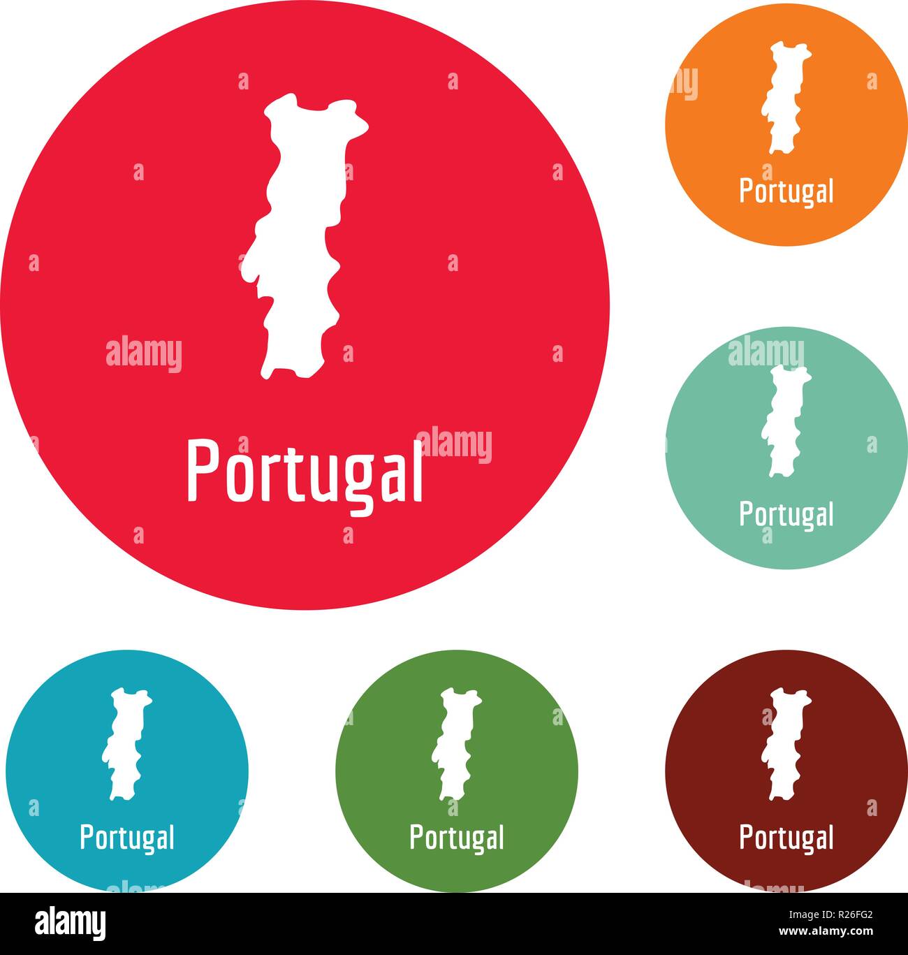 Portugal map in black. Simple illustration of Portugal map vector ...