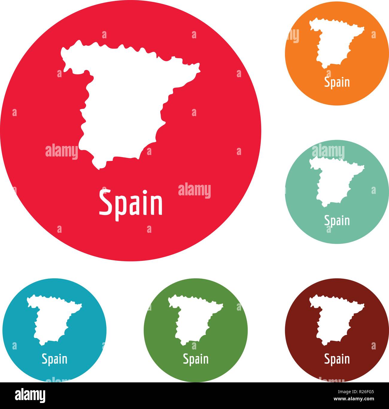 Spain map in black. Simple illustration of Spain map vector isolated on ...