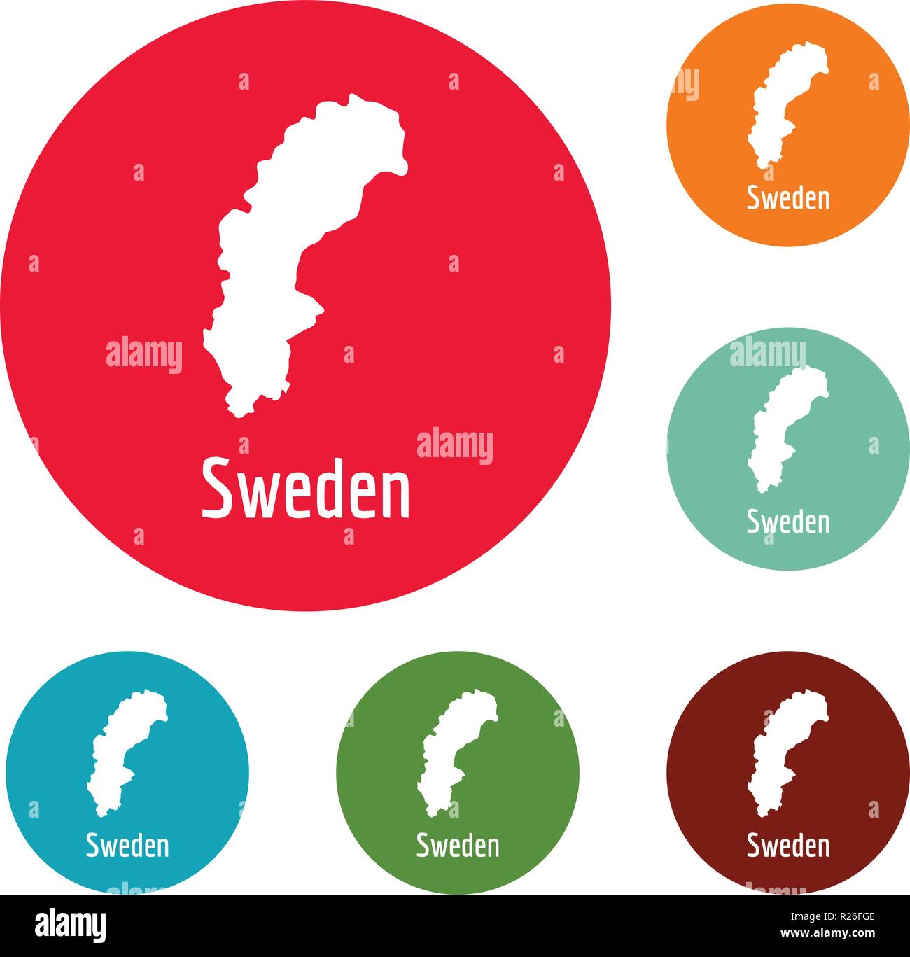 Sweden map in black. Simple illustration of Sweden map vector isolated ...