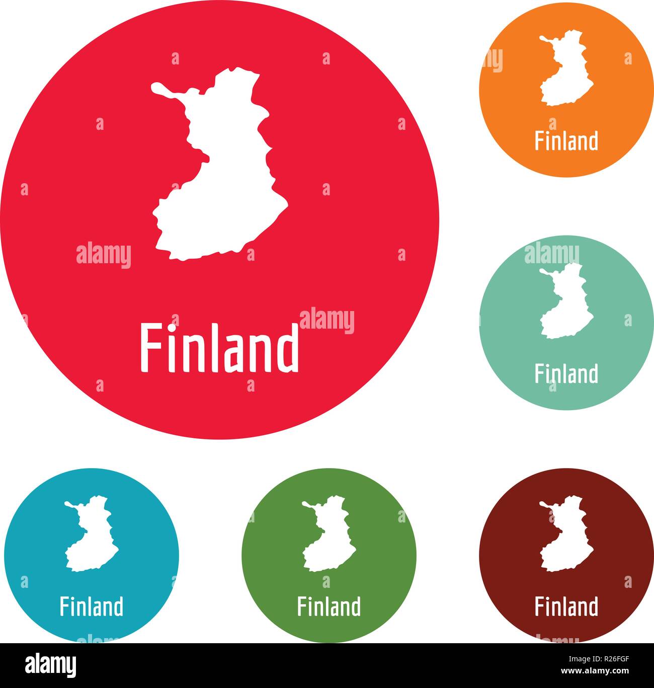 Finland map in black. Simple illustration of Finland map vector ...
