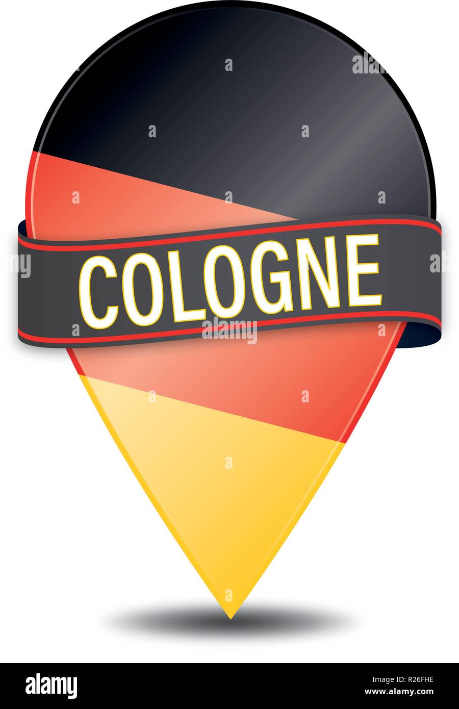 glossy navigation pin with white background Stock Vector Image & Art ...