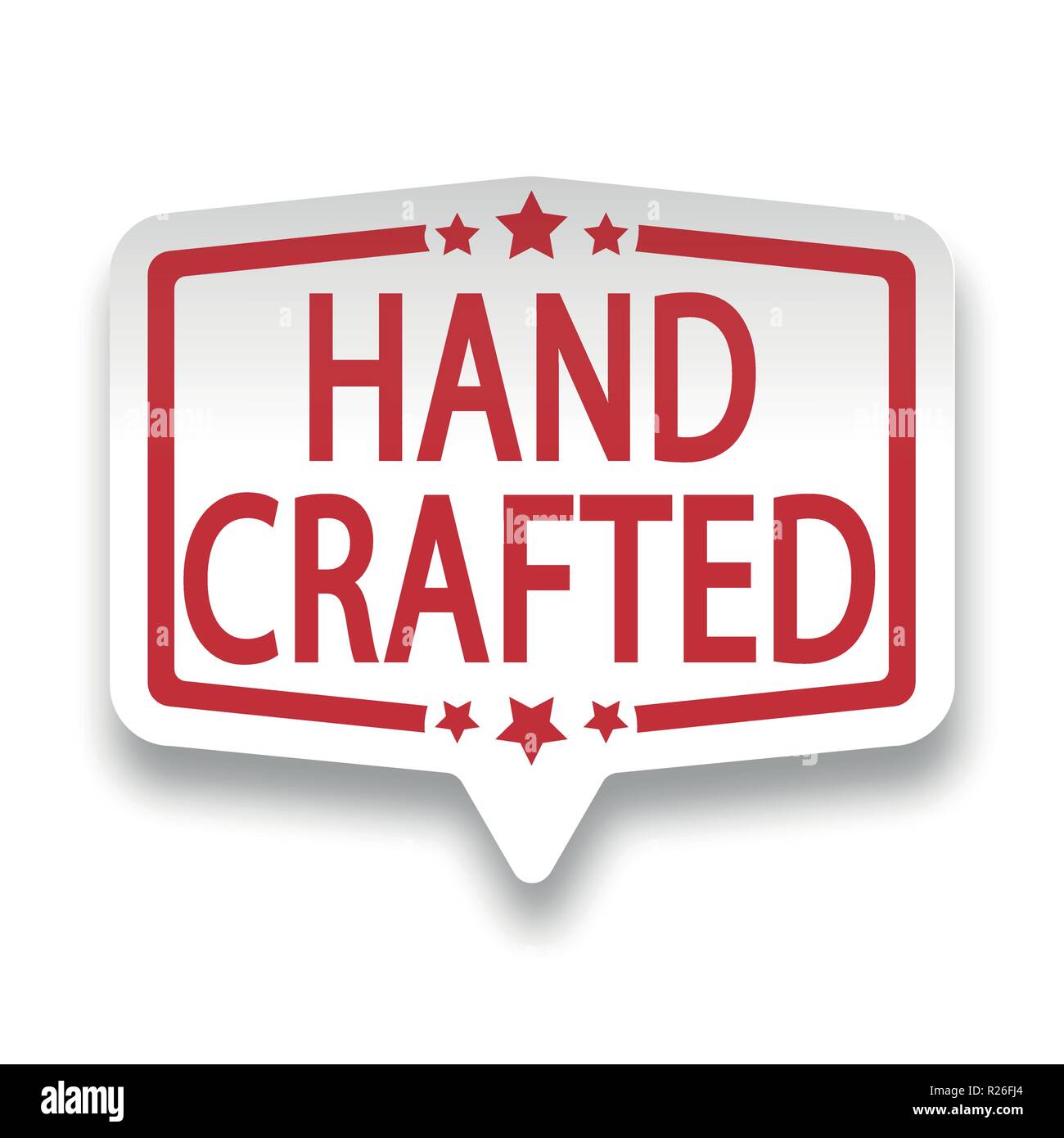 white lable on white background with shadow Stock Vector Image & Art ...