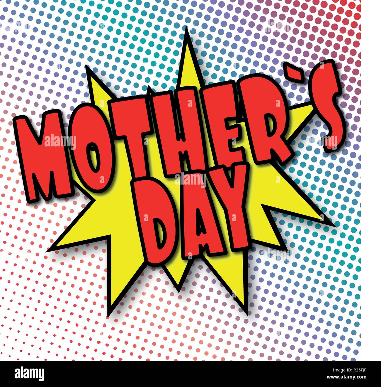 big sale comic explosion with red dots on white Stock Vector Image ...