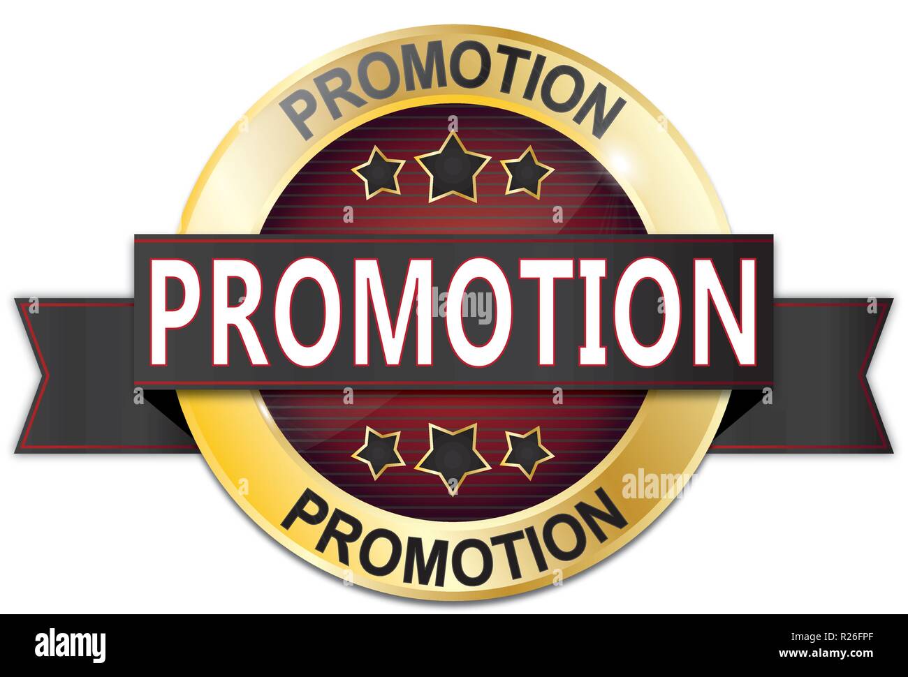 golden black and red metallic badge on white Stock Vector Image & Art ...