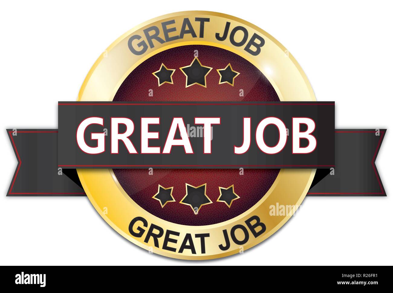 golden black and red metallic badge on white Stock Vector Image & Art ...