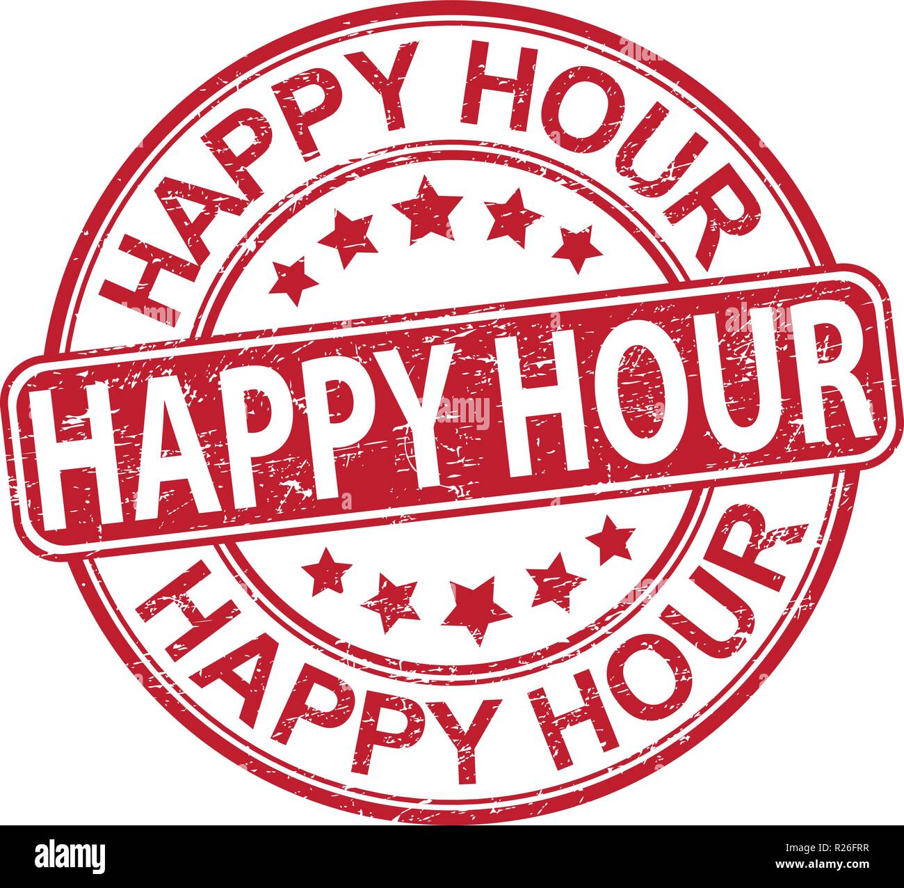Happy hour stamp isolated on hi-res stock photography and images - Alamy