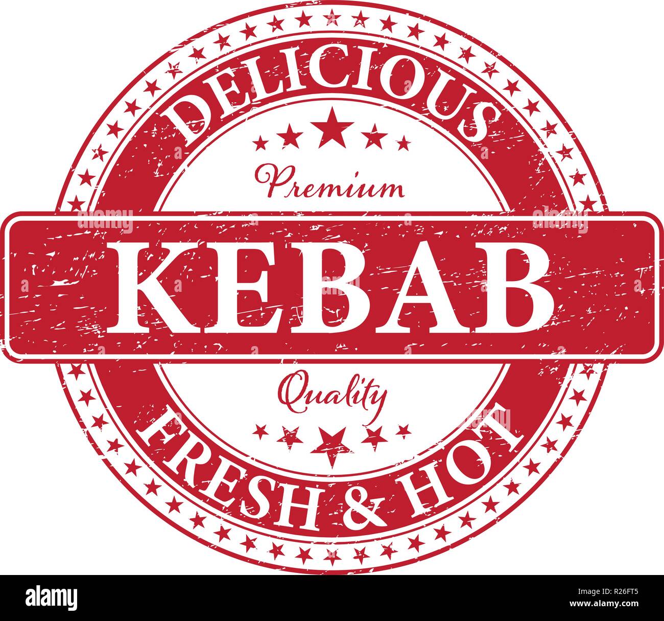 RETRO OLD KEBAB FOOD STAMP Stock Vector Image & Art - Alamy