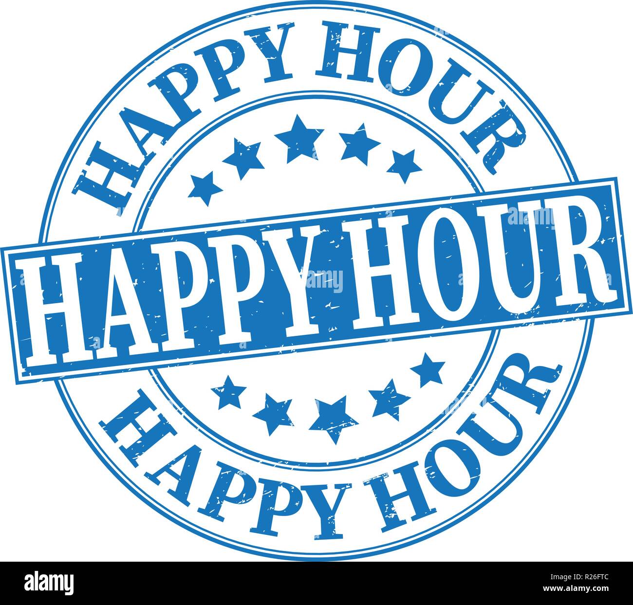 Happy hour stamp hi-res stock photography and images - Alamy