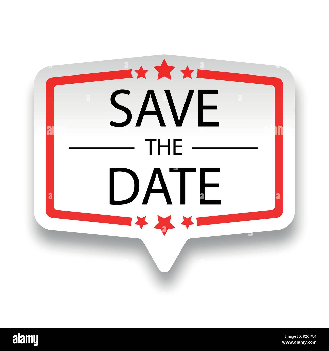 white lable on white background with shadow Stock Vector Image & Art ...