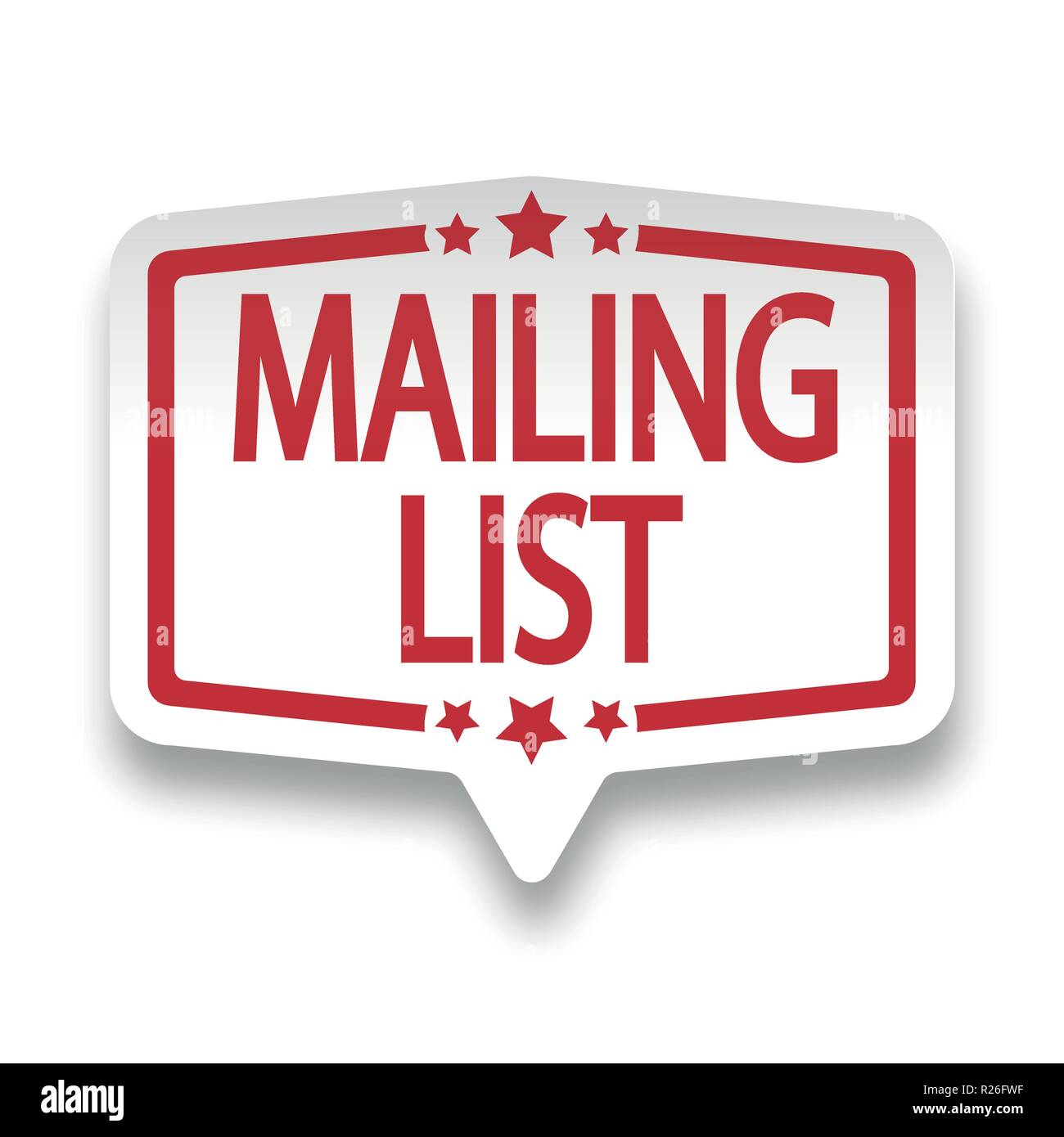 white lable on white background with shadow Stock Vector Image & Art ...