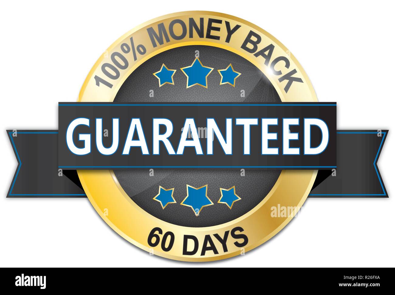 golden black and blue metallic badge on white Stock Vector Image & Art ...