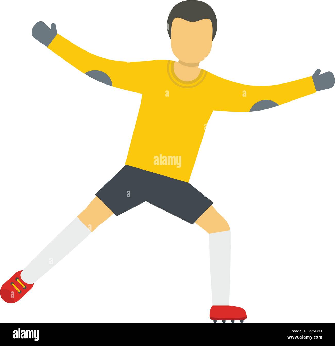 Goalkeeper icon. Flat illustration of goalkeeper vector icon for web ...