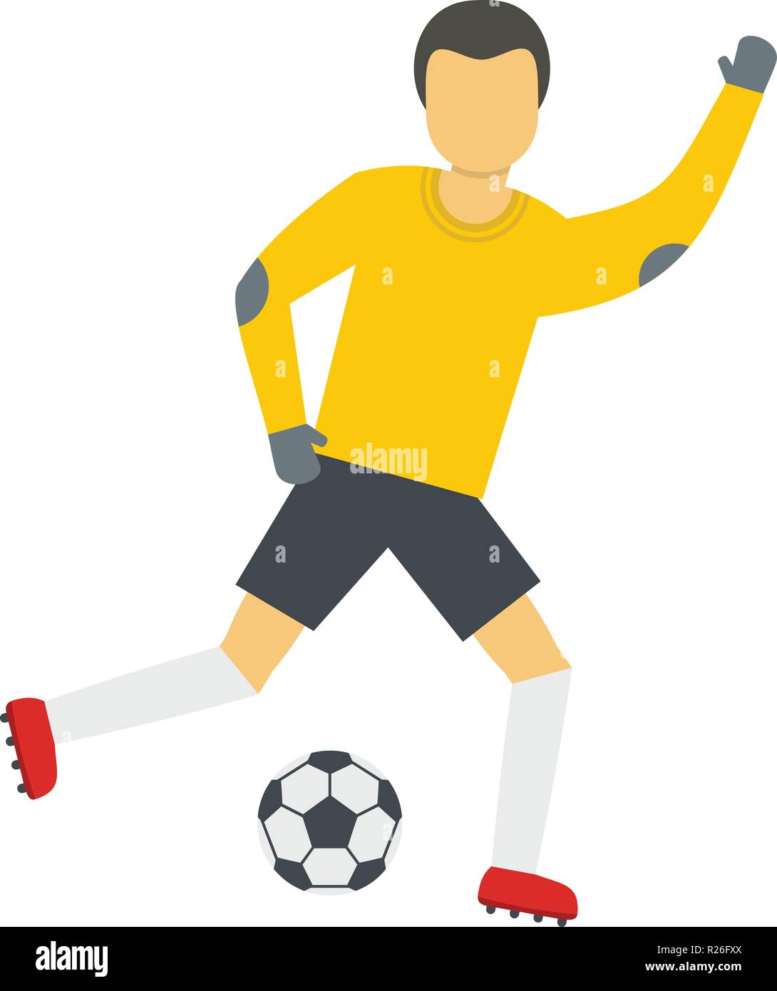Running goalkeeper icon. Flat illustration of running goalkeeper vector ...