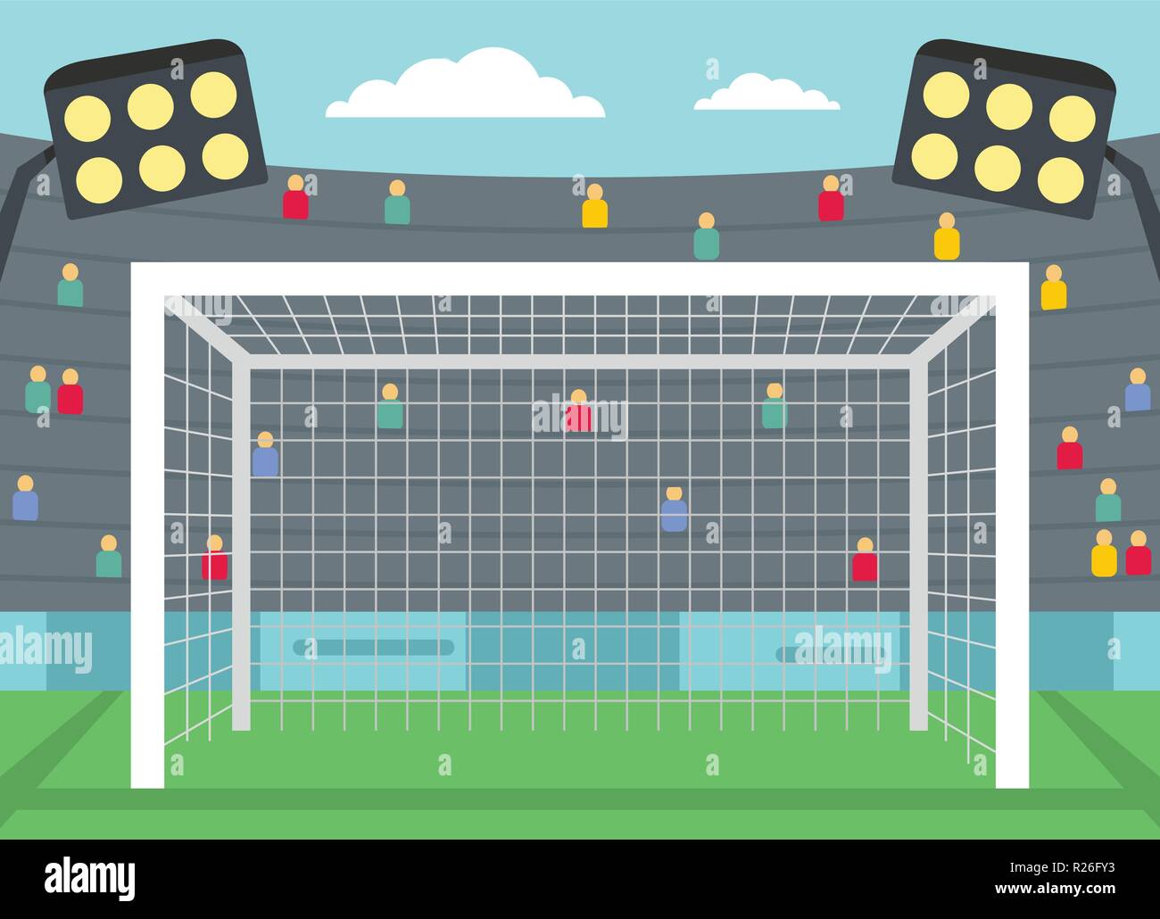 Football gate icon. Flat illustration of football gate vector icon for ...