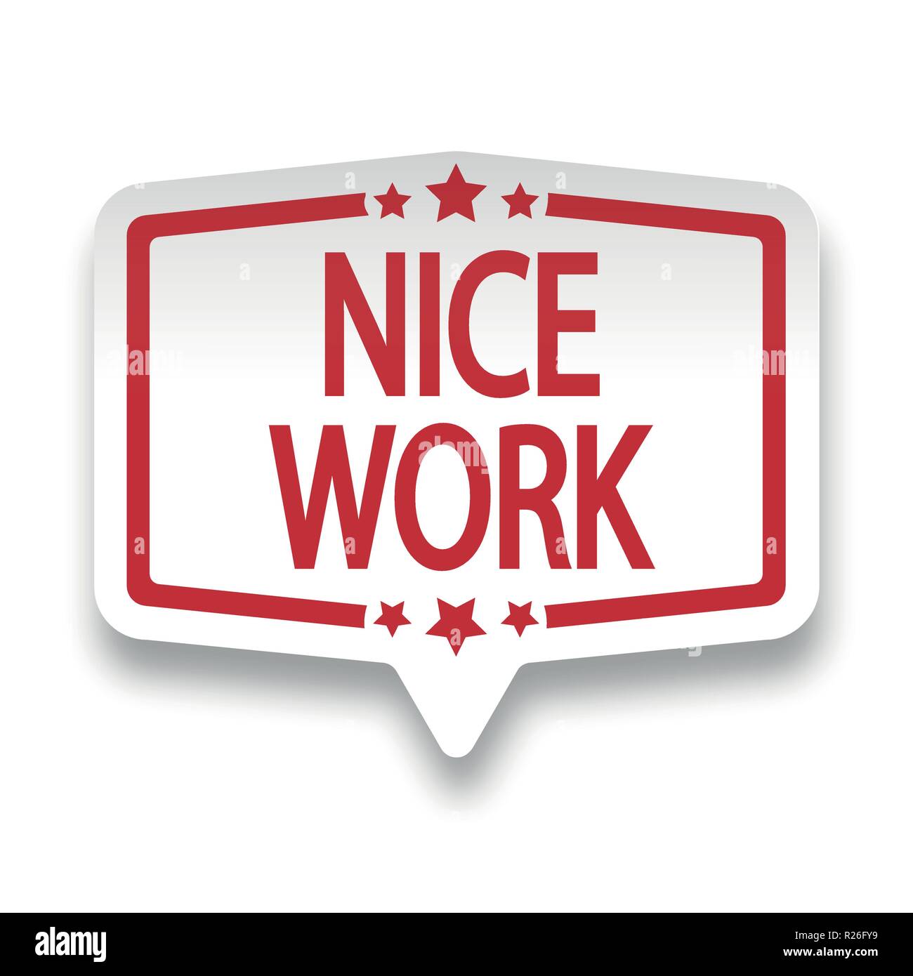 white lable on white background with shadow Stock Vector Image & Art ...