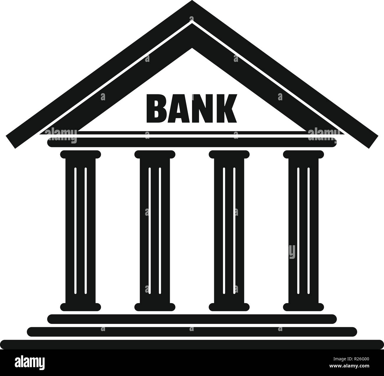 Bank icon. Simple illustration of bank vector icon for web Stock Vector ...