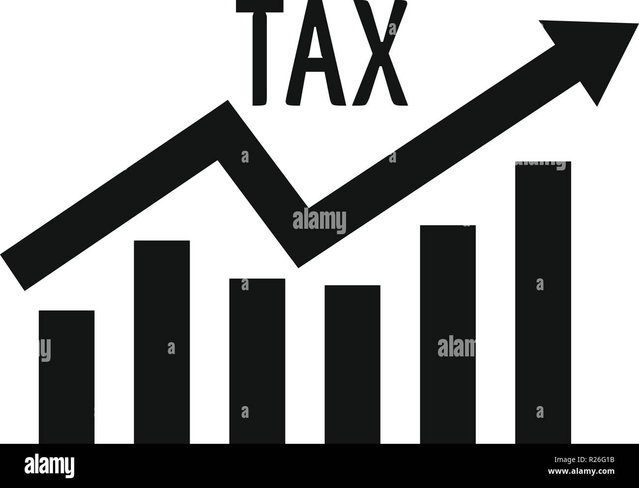 High tax icon. Simple illustration of high tax vector icon for web ...