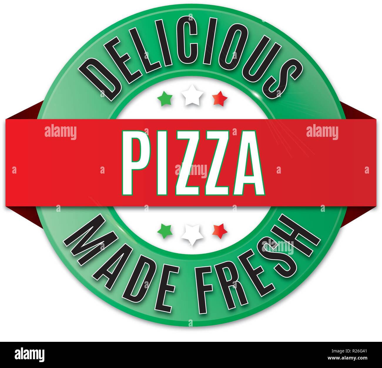 Pizza badges italian food restaurant label hi-res stock photography and ...