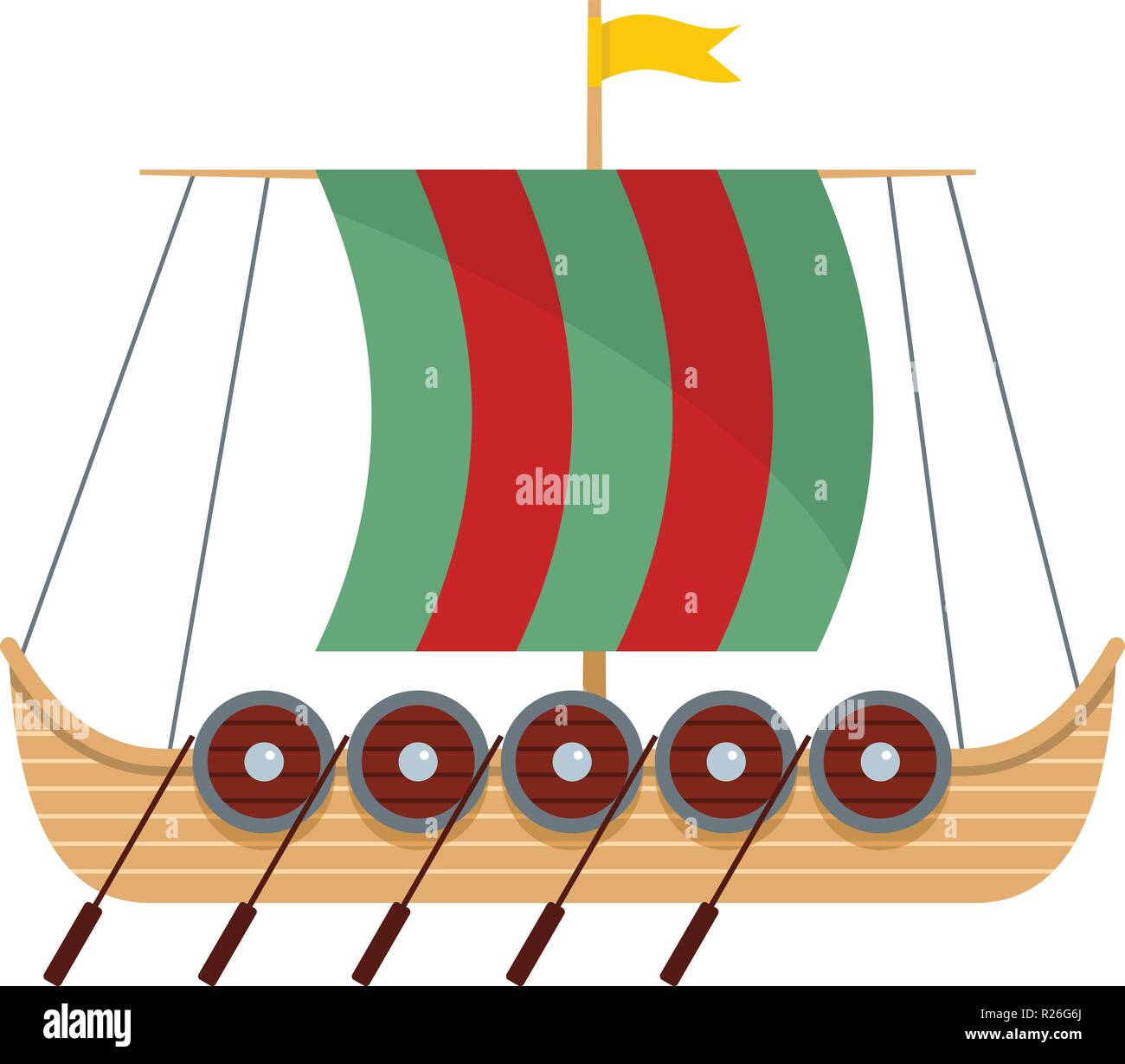 Galleon icon. Flat illustration of galleon vector icon for web Stock ...