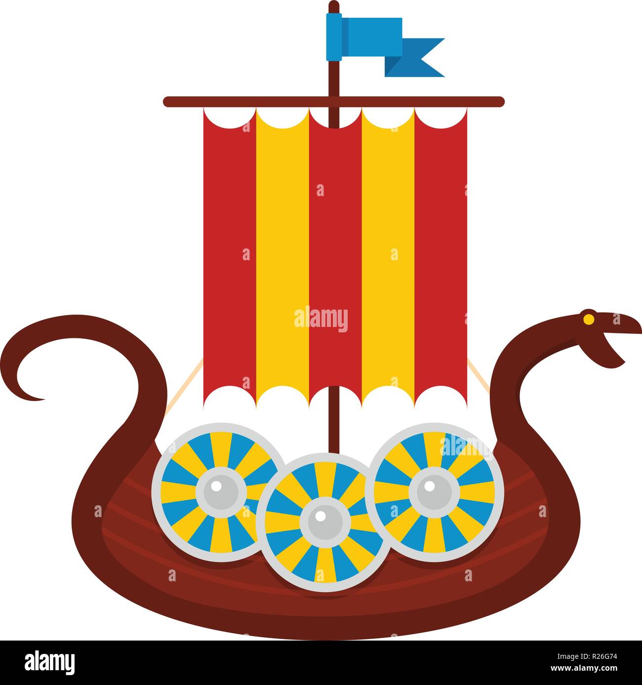 Small ship icon. Flat illustration of small ship vector icon for web ...