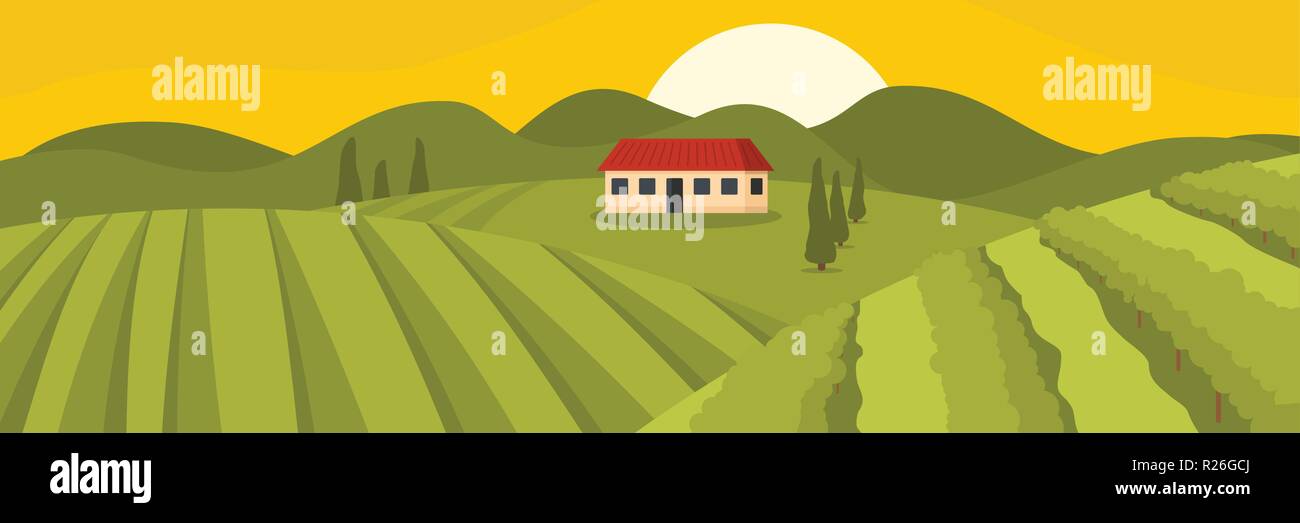 Field banner. Flat illustration of field vector banner for web Stock ...